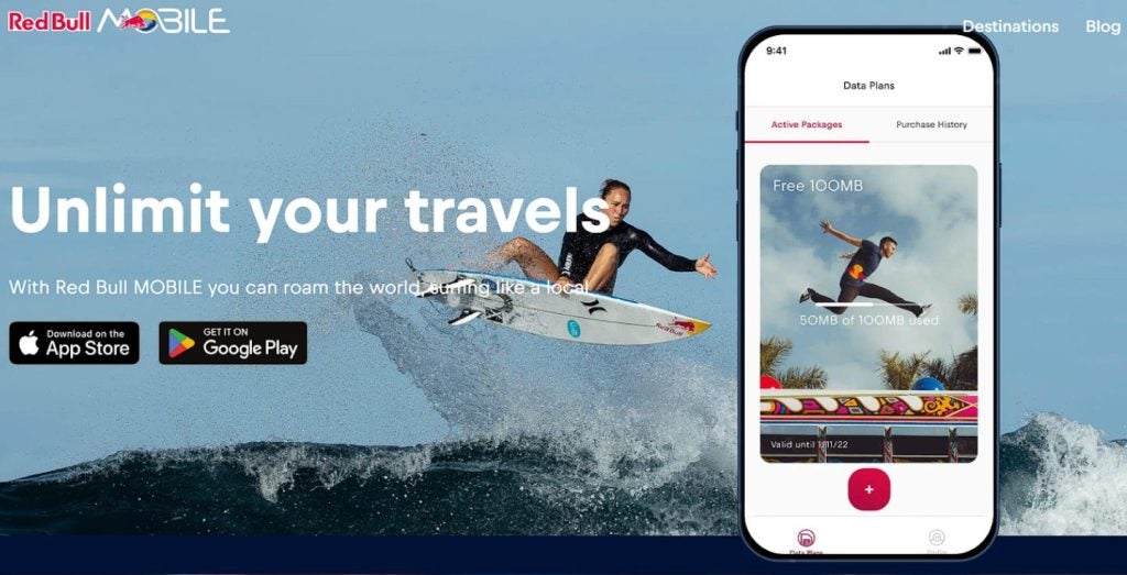 Red Bull Mobile eSIM Review - Holafly