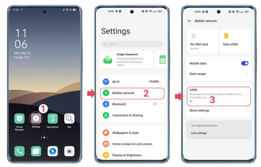 How to set up an eSIM on Oppo phones - Holafly