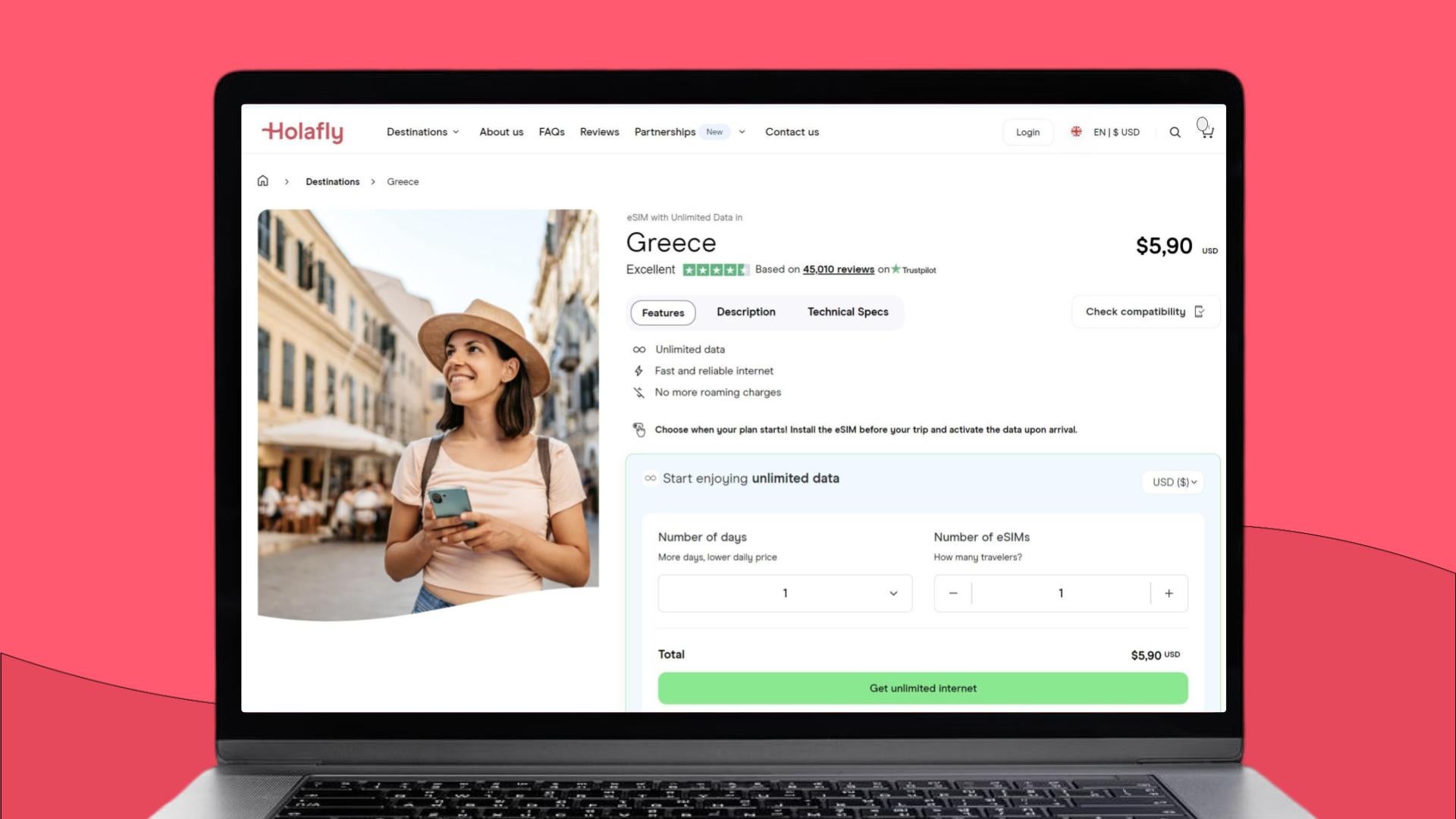How to get and activate a Cosmote eSIM Greece - Holafly