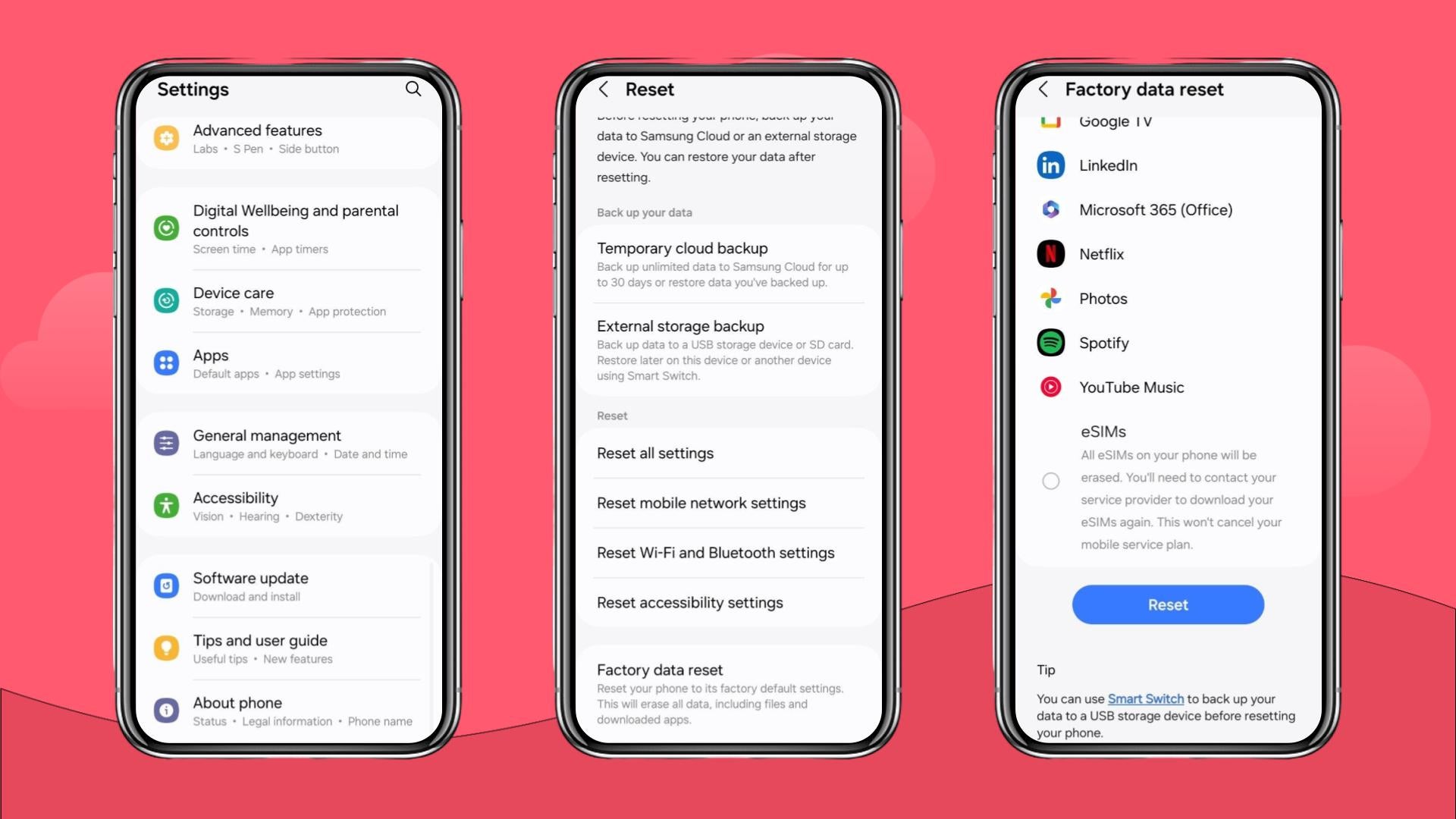 How to do a factory reset and keep your eSIM - Holafly