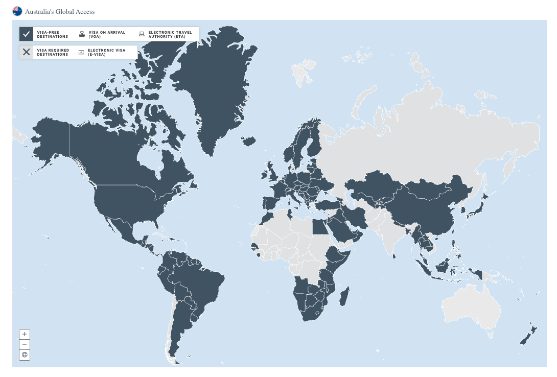 Australian passport visa-free countries travel guide 2025