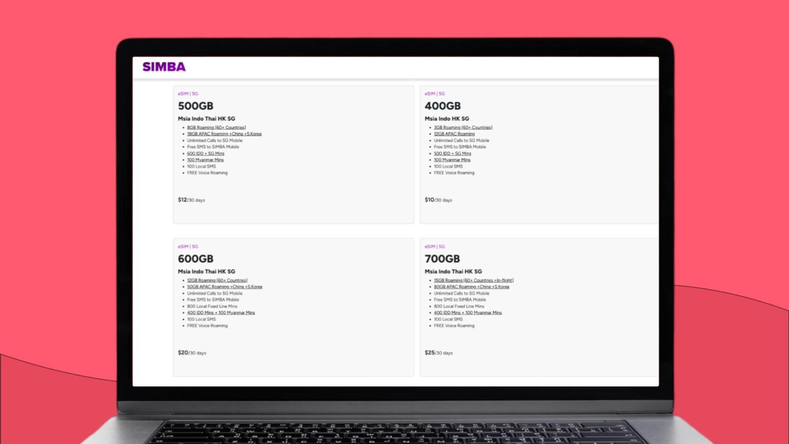 SIMBA eSIM: Choose and activate the best plan in Singapore - Holafly