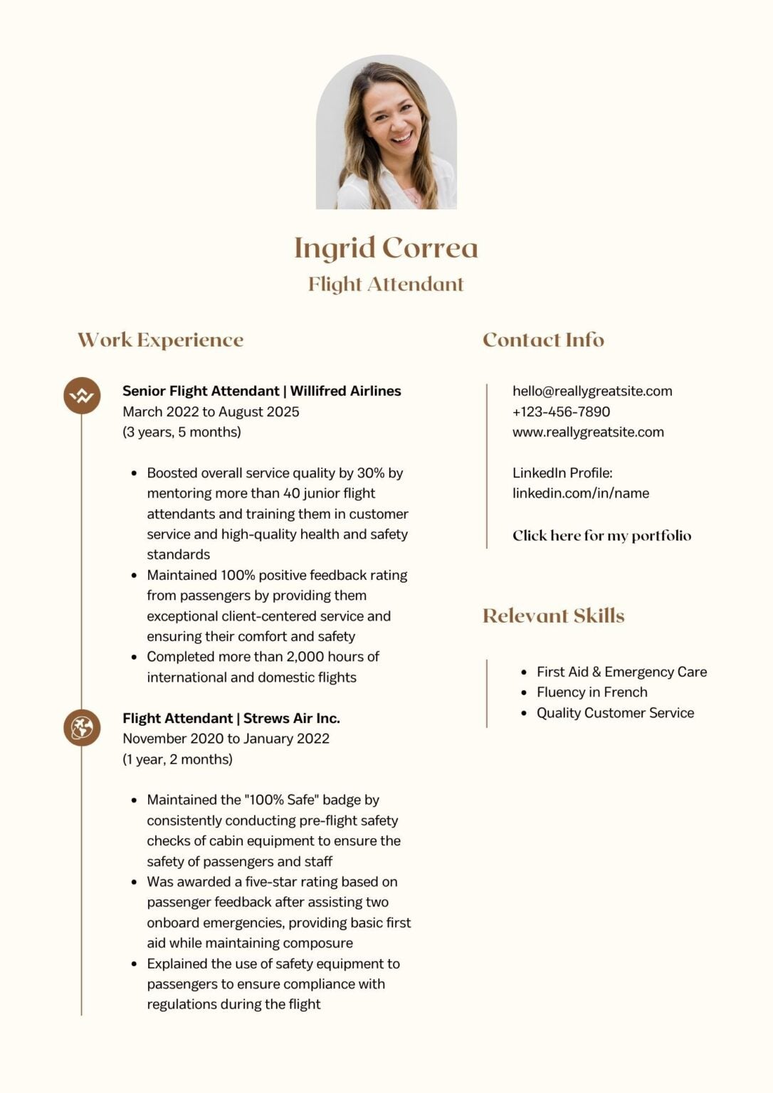 How to create a CV for a flight attendant? - Holafly