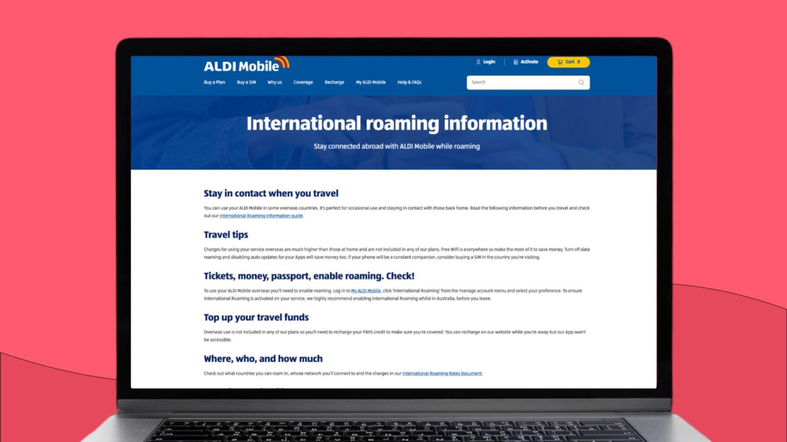 ALDI Mobile international roaming: Prices and activation guide - Holafly