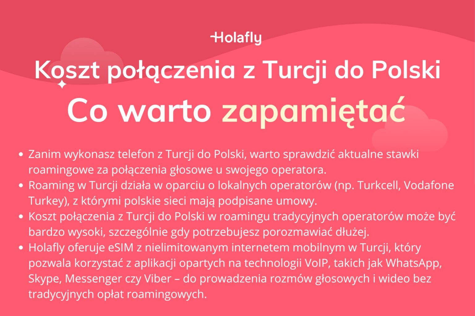 Koszt połączenia z Turcji do Polski [2025 ]