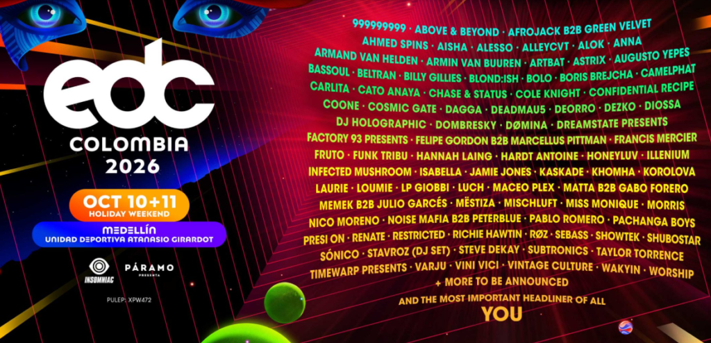 EDC Colombia 2026: fechas, artistas, precios y boletos - Holafly
