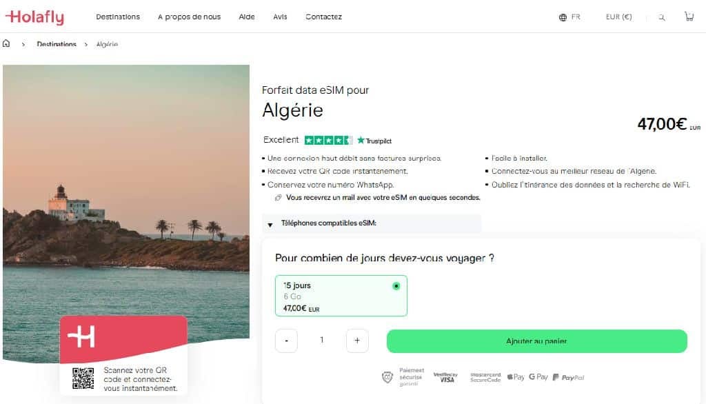 La meilleure carte SIM pour l'Algérie - Holafly