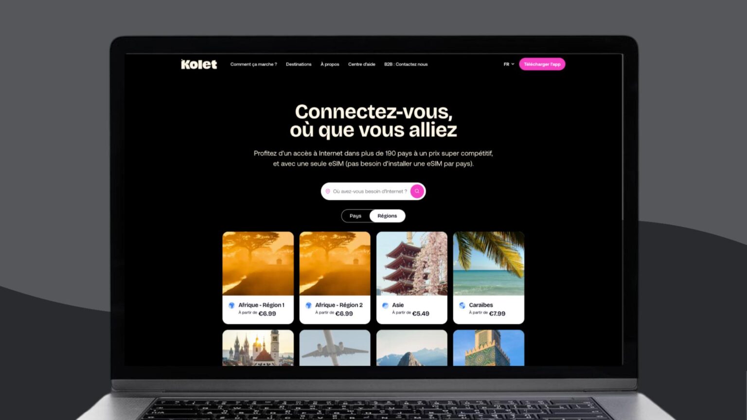 Kolet : avis sur ses eSIM, tarifs et fonctionnalités - Holafly